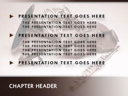 Royalty Free Musical Instruments PowerPoint Template in Orange