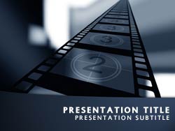 Royalty Free Movie PowerPoint Template in Blue