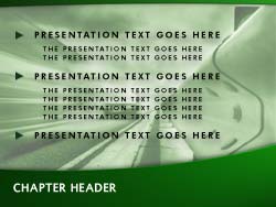 Royalty Free Car Driving on Highway PowerPoint Template in Green