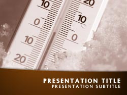 Royalty Free Temperature PowerPoint Template in Orange
