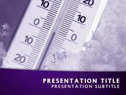 Royalty Free Temperature PowerPoint Template in Purple