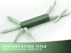 Royalty Free Swiss Army Knife PowerPoint Template in Green
