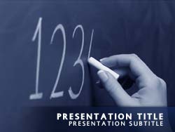 Royalty Free Math PowerPoint Template in Blue