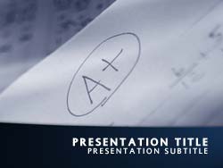 Royalty Free School Grades PowerPoint Template in Blue