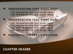 Royalty Free Ford Mustang Car PowerPoint Template in Orange