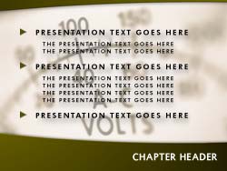 Royalty Free Electrical Volt Meter PowerPoint Template in Yellow