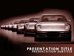 Royalty Free Porsche 911 PowerPoint Template in Orange