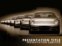 Royalty Free Porsche 911 PowerPoint Template in Yellow