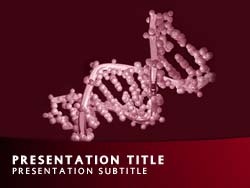 Royalty Free DNA Double Helix PowerPoint Template in Red