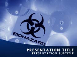 Royalty Free Biohazard PowerPoint Template in Blue