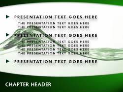 Royalty Free Abstract Water Wave PowerPoint Template in Green