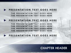 Royalty Free Storm PowerPoint Template in Blue
