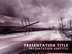 Royalty Free Storm PowerPoint Template in Red