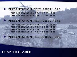 Royalty Free Military Soldiers PowerPoint Template in Blue