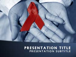 Royalty Free HIV Aids PowerPoint Template in Blue