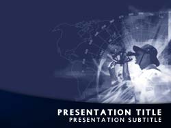 Royalty Free Explorer PowerPoint Template in Blue