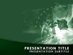 Royalty Free Explorer PowerPoint Template in Green