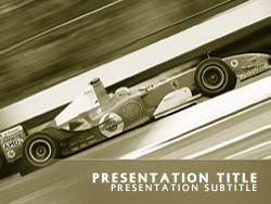 Royalty Free F1 Formula One PowerPoint Template in Yellow