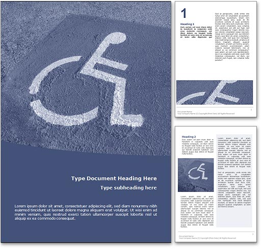 Royalty Free Disabled Parking Microsoft Word Template in Blue