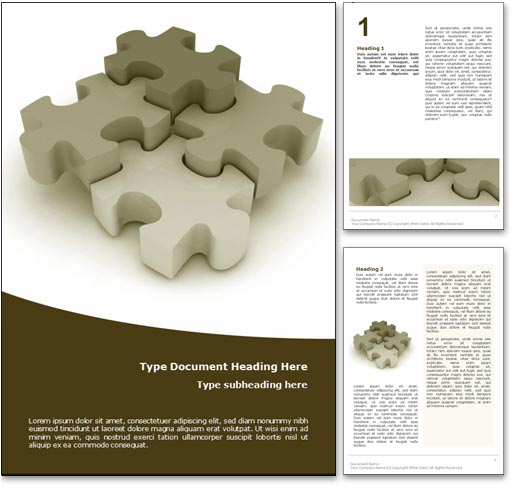 Royalty Free Integration Microsoft Word Template in Yellow