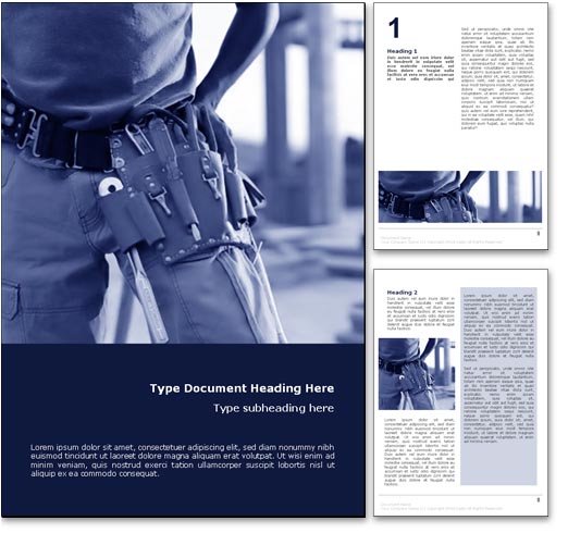 Royalty Free Construction Worker Microsoft Word Template In Blue