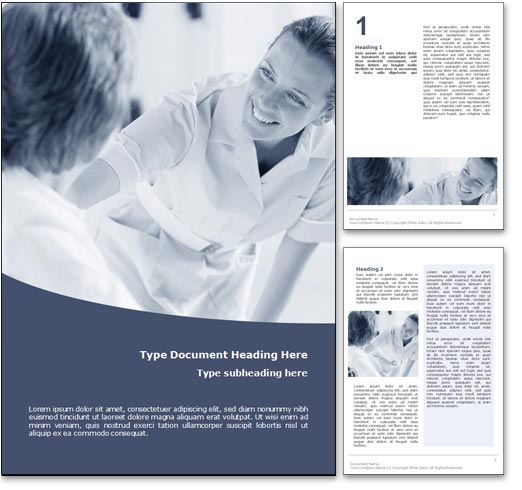 Royalty Free Nursing Microsoft Word Template In Blue