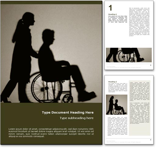 Royalty Free Wheelchair Microsoft Word Template In Yellow