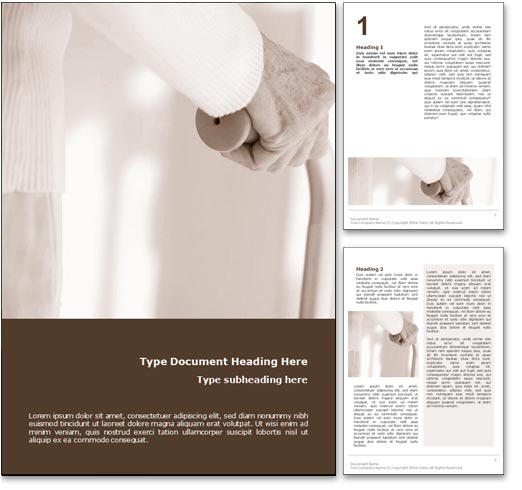 Royalty Free Old Age Microsoft Word Template in Orange