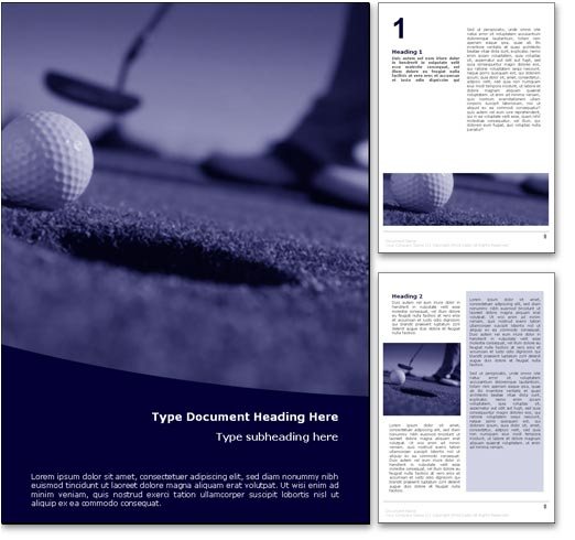 Get All 6 Color Versions Of The Perfect Golf Putt Microsoft Word Template
